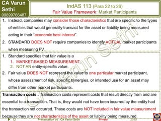 CA Varun Sethi - IndAS 113 - Fair Value Measurements | PDF