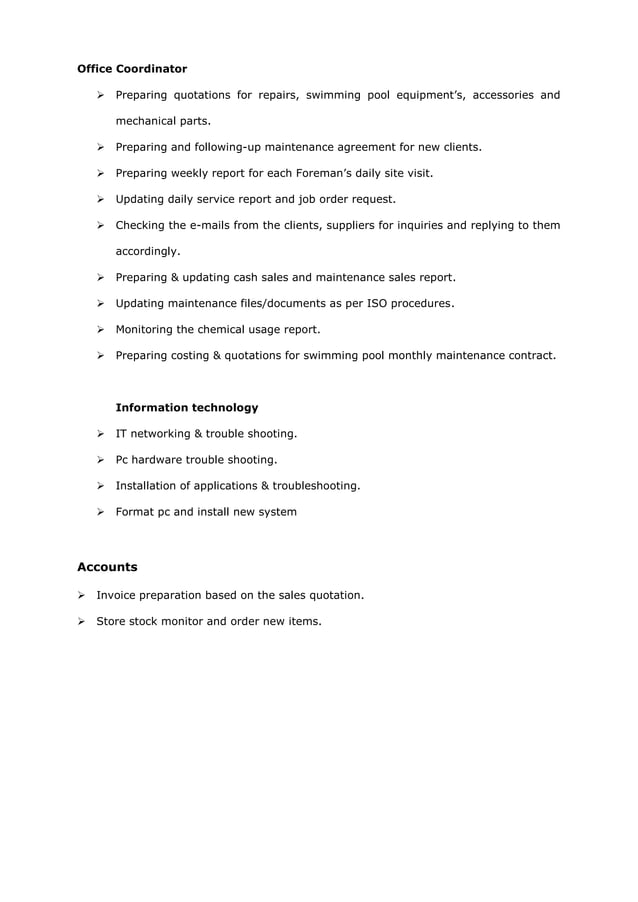 MY JOB DESCRIPTION | PDF