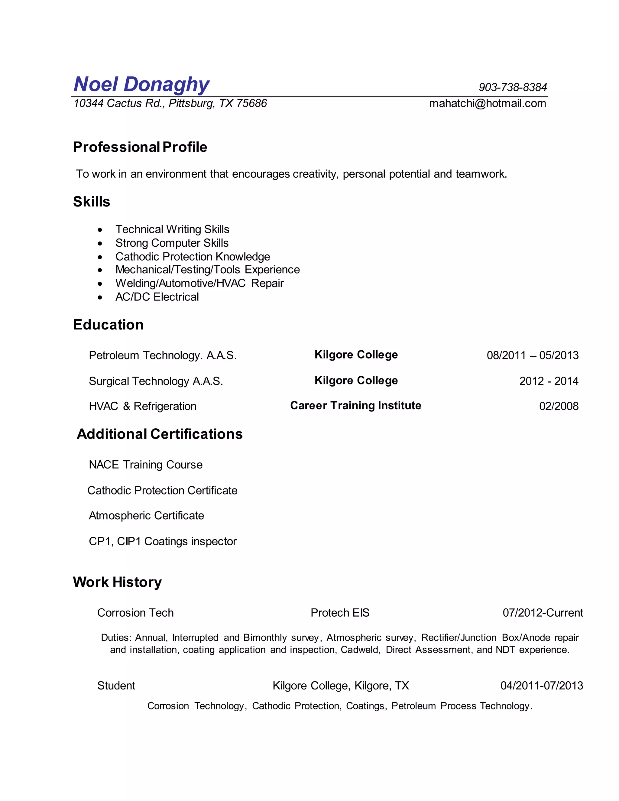 Noel Resume updated Ray | DOCX