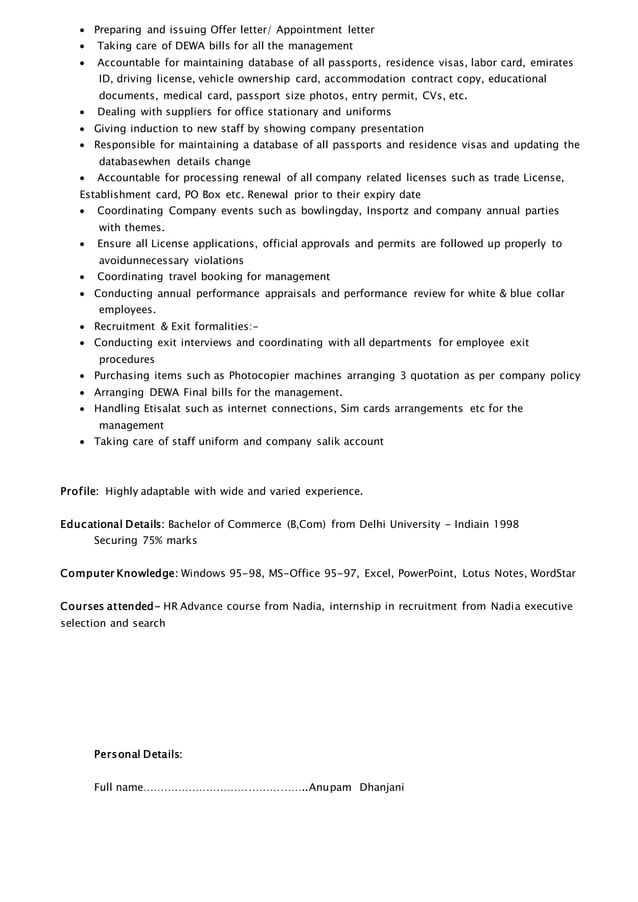 Anu Resume | DOCX