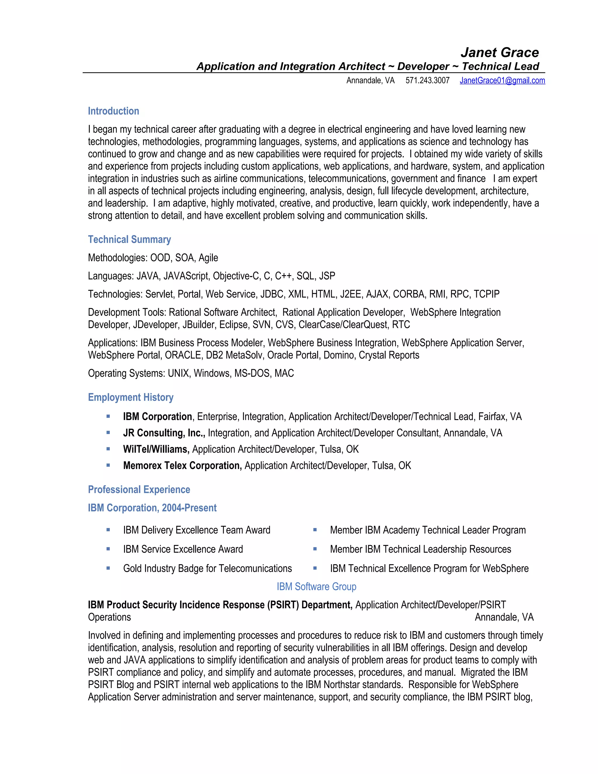 Janet Grace Resume | PDF