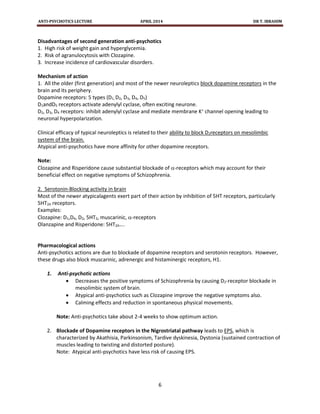 Psychosis pharmacology | DOCX