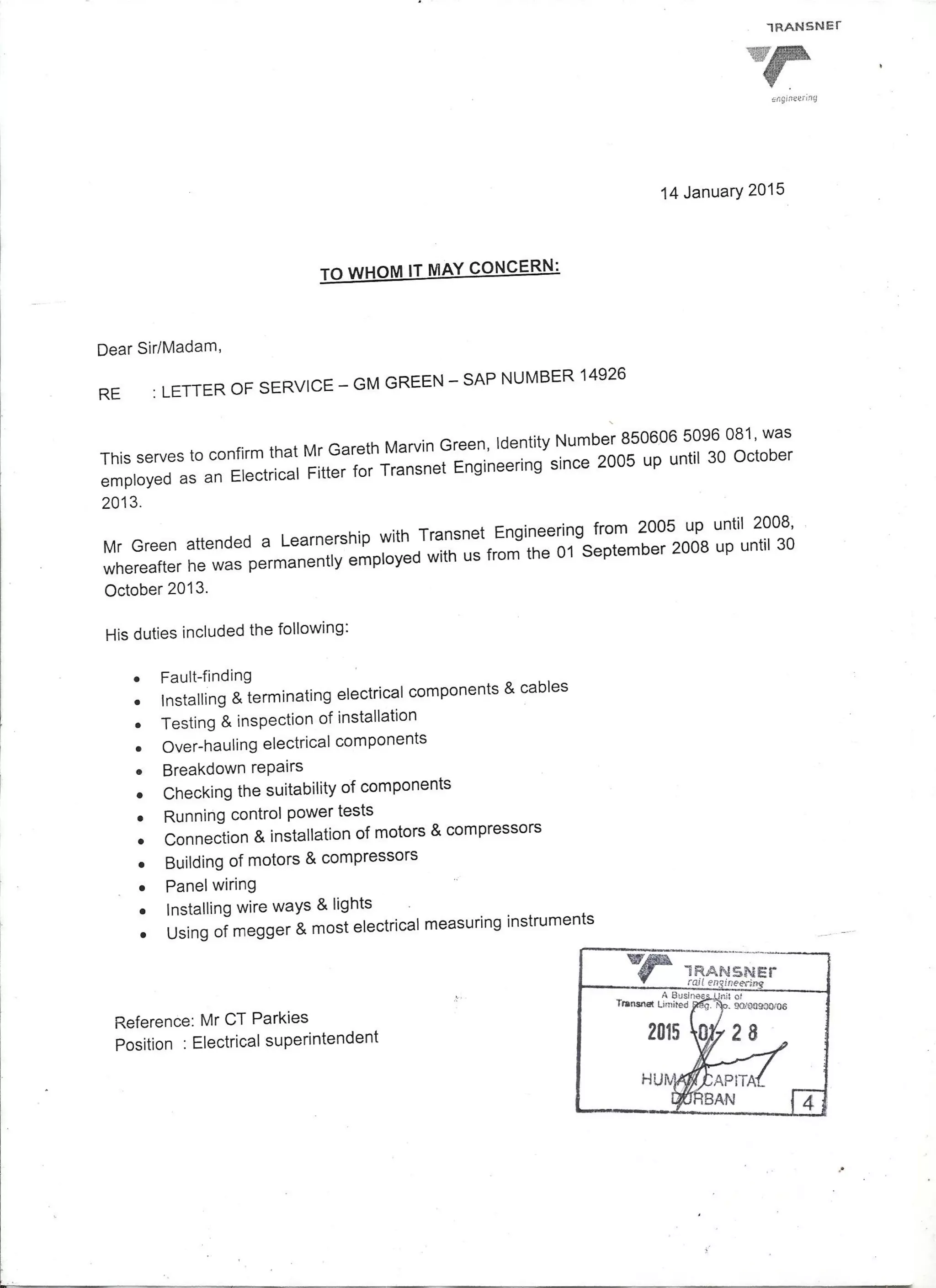 transnet letter | PDF