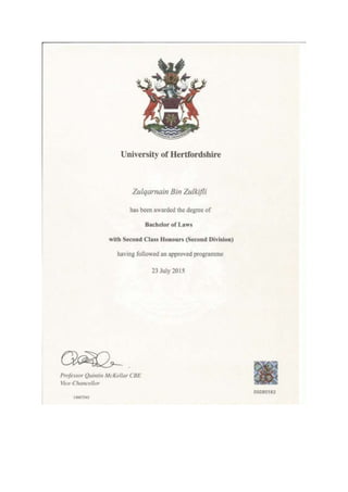 LLB Degree Certificates | DOCX