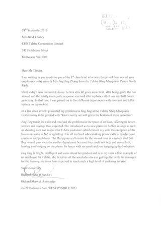 CEO Recognition letter | PDF