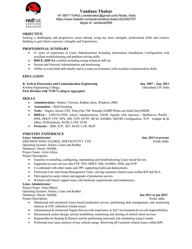 resume_VANdana_o | PDF