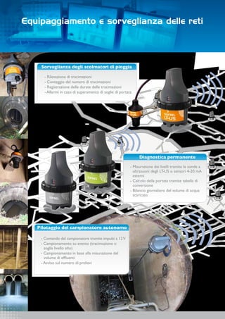 Data logger SOFREL LT/LT-US: Soluzioni per reti di acque reflue | PDF
