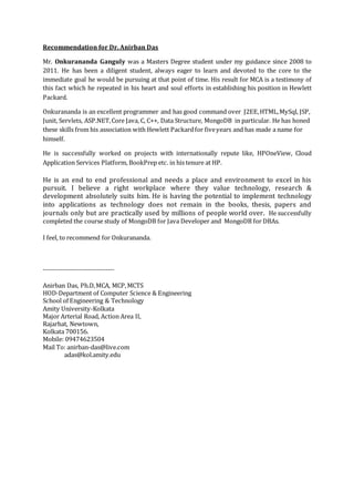 Recommendation | DOCX | Computing | Technology & Computing