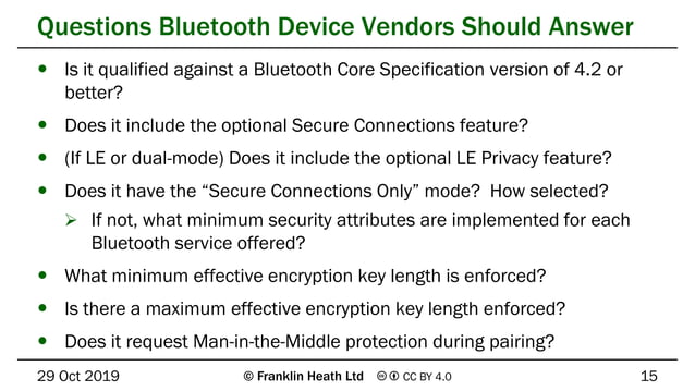 DC4420 Bluetooth Security | PDF