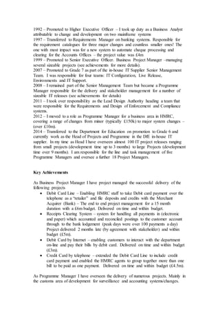 Nigel Robson CV | PDF