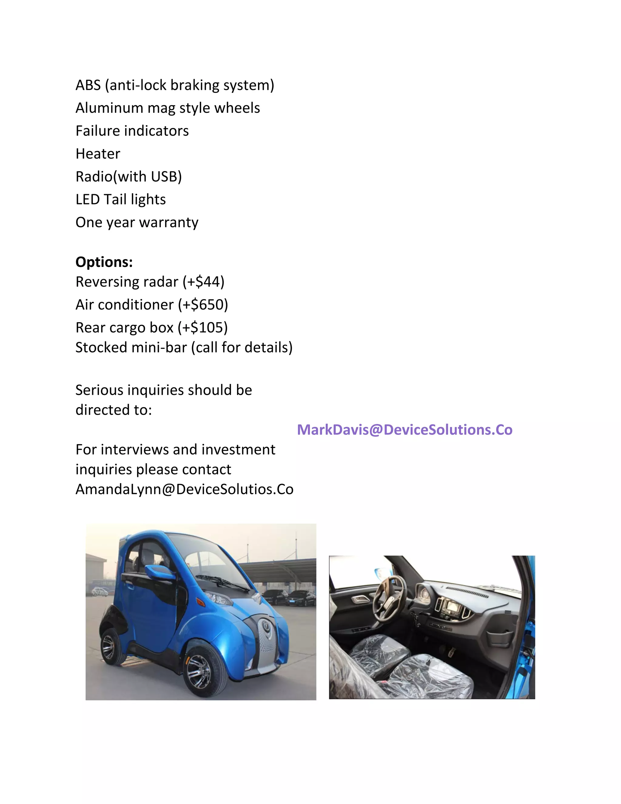 DSI Electric Car Ad August 21, 2016 | PDF