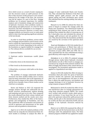 Emperical and Numerical Solution Of Seepage Problems Underneath ...