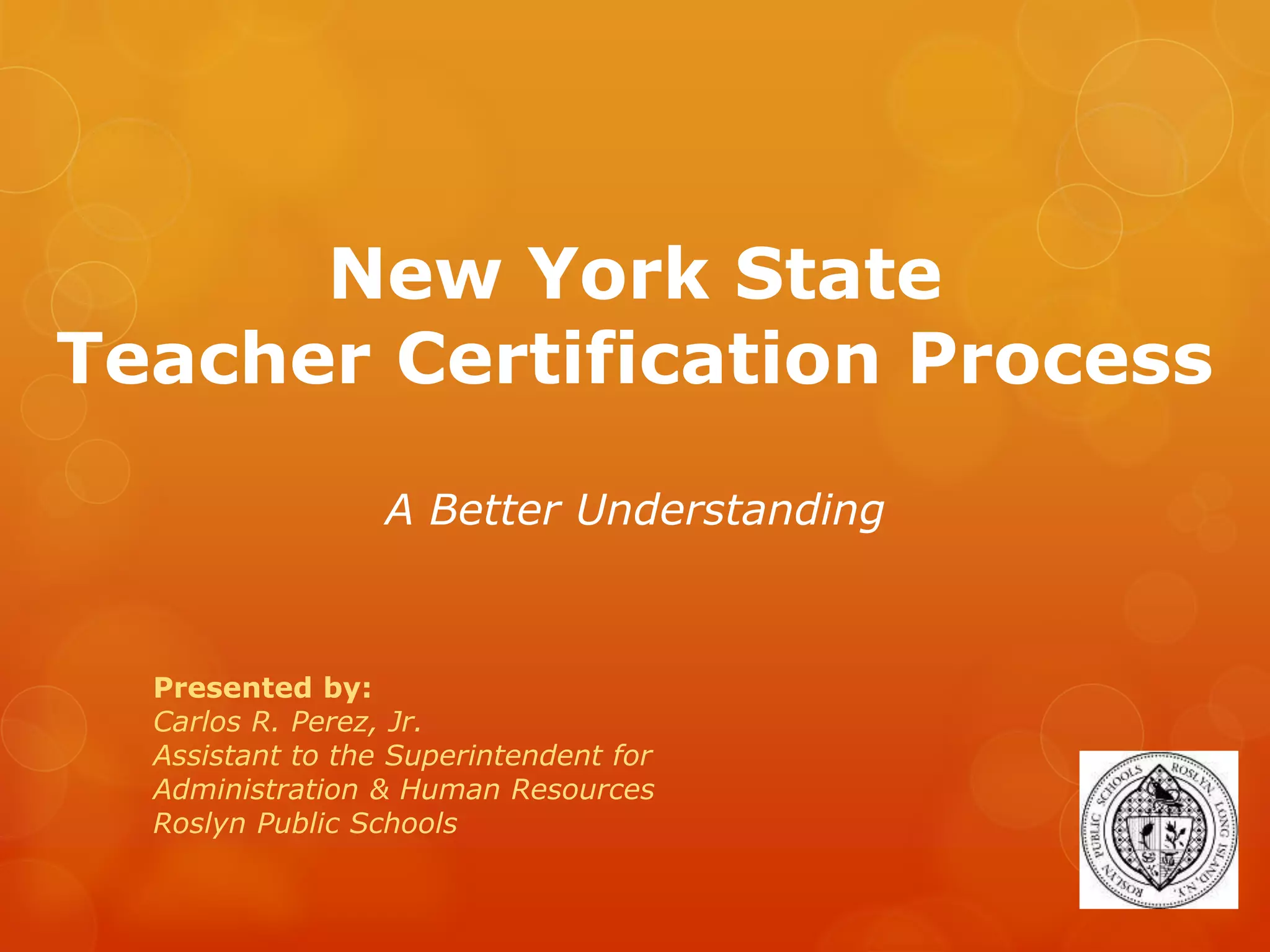 New York State Certification | PPTX