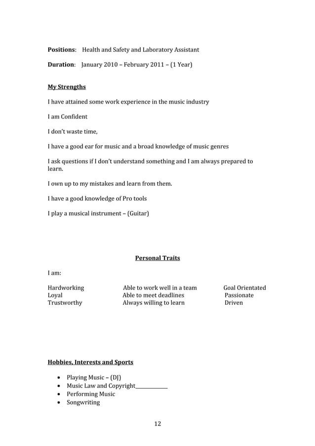 Curriculum Vitae _ Resume - Daniel Odendaal | PDF