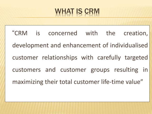 CRM Introduction | PPT