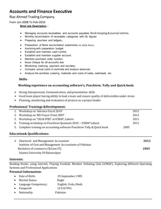 Abrar Ahmed Resume | DOCX | Business Accounting & Finance | Business