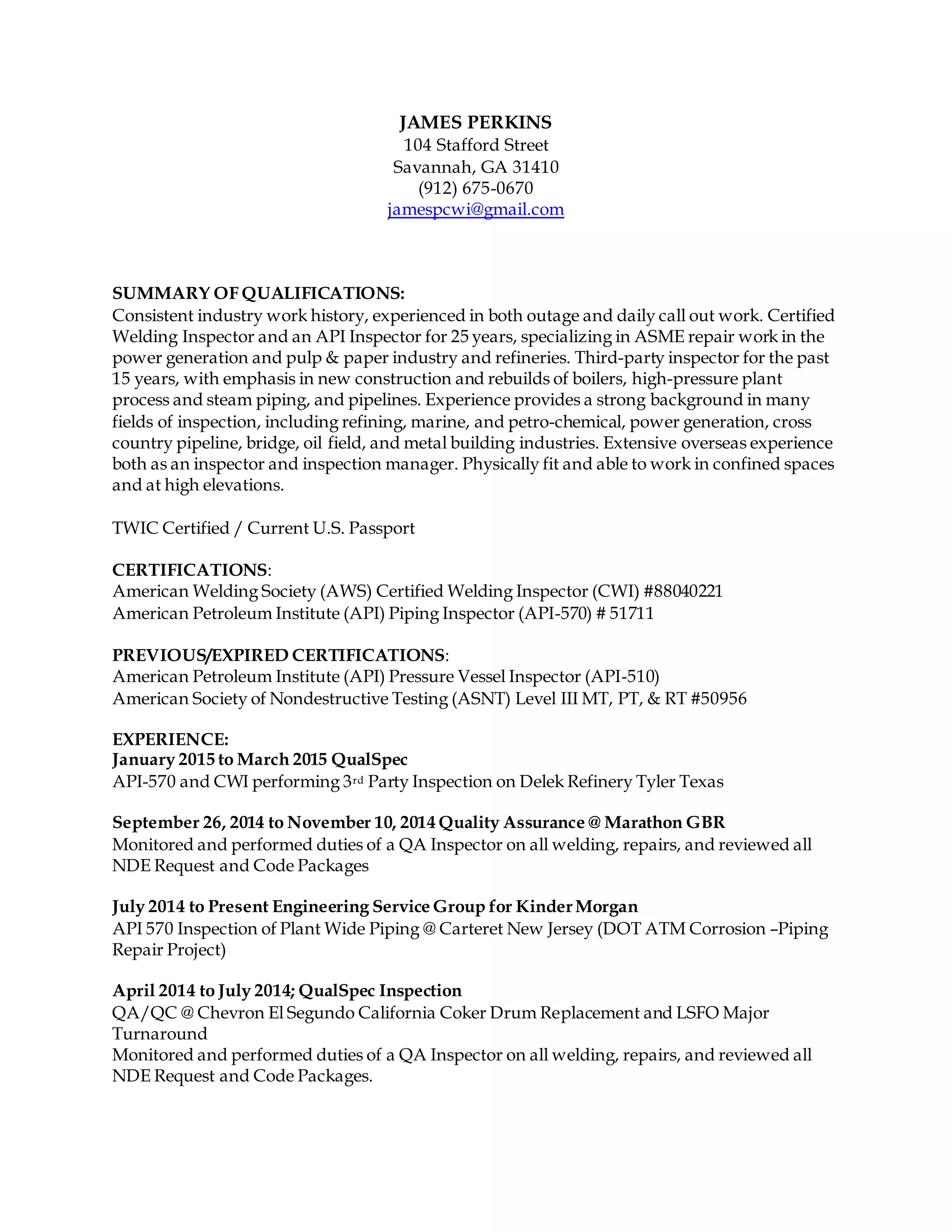 Resume - Perkins James.docx-2014 | DOCX