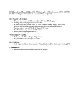 Resume - Perkins James.docx-2014 | DOCX | Business | Business and Finance