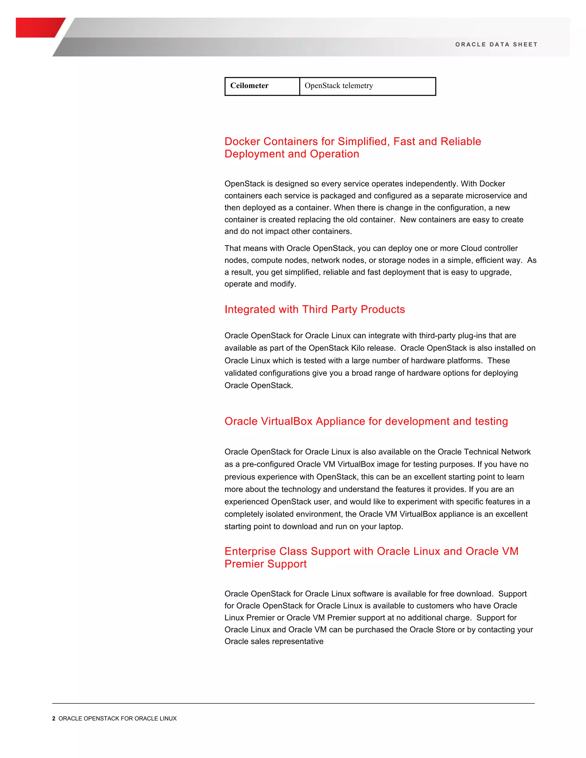 datasheet-oracle-openstack-2296038 | PDF | Cloud Computing | Internet