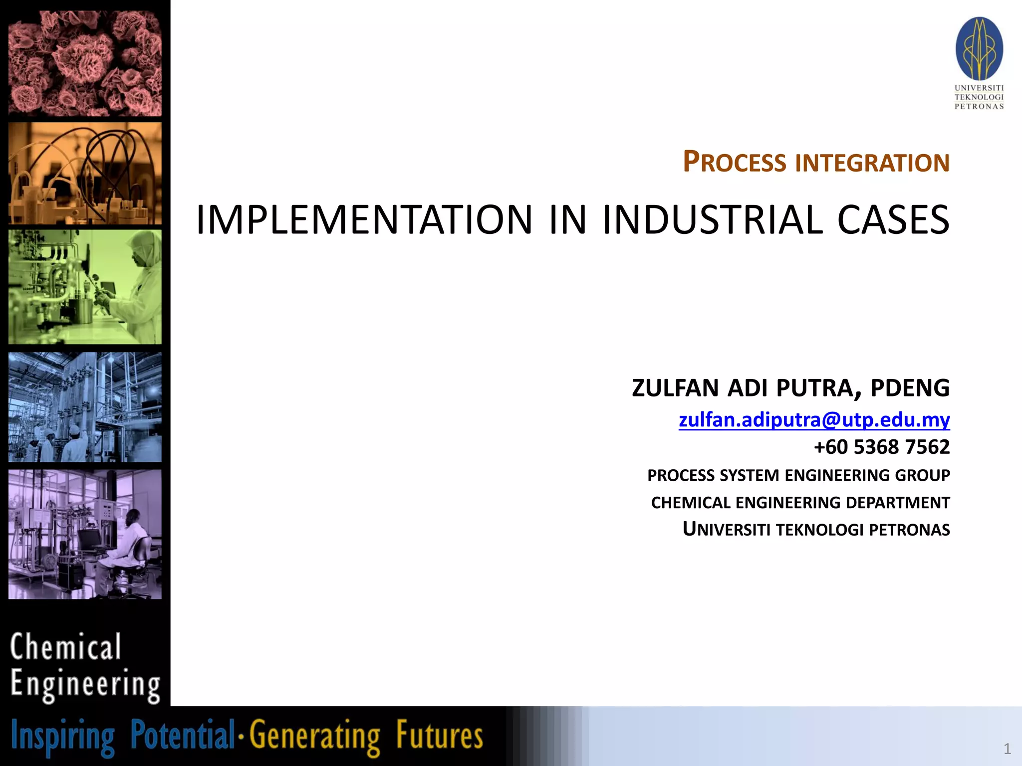Industrial practices on process integration | PPT