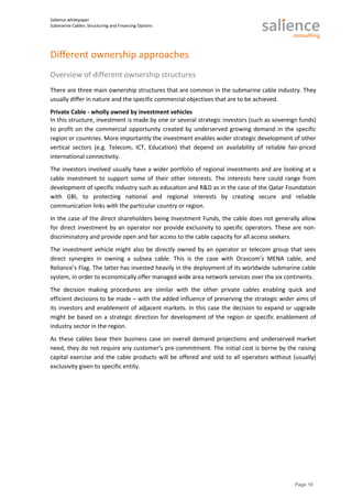 Submarine cables - Structuring and Financing Options Jan 2015_final | PDF