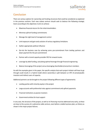 Submarine cables - Structuring and Financing Options Jan 2015_final | PDF