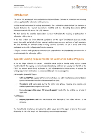 Submarine cables - Structuring and Financing Options Jan 2015_final | PDF