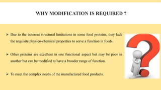 Physical, Chemical and Enzymatic Modified Milk Proteins | PPTX