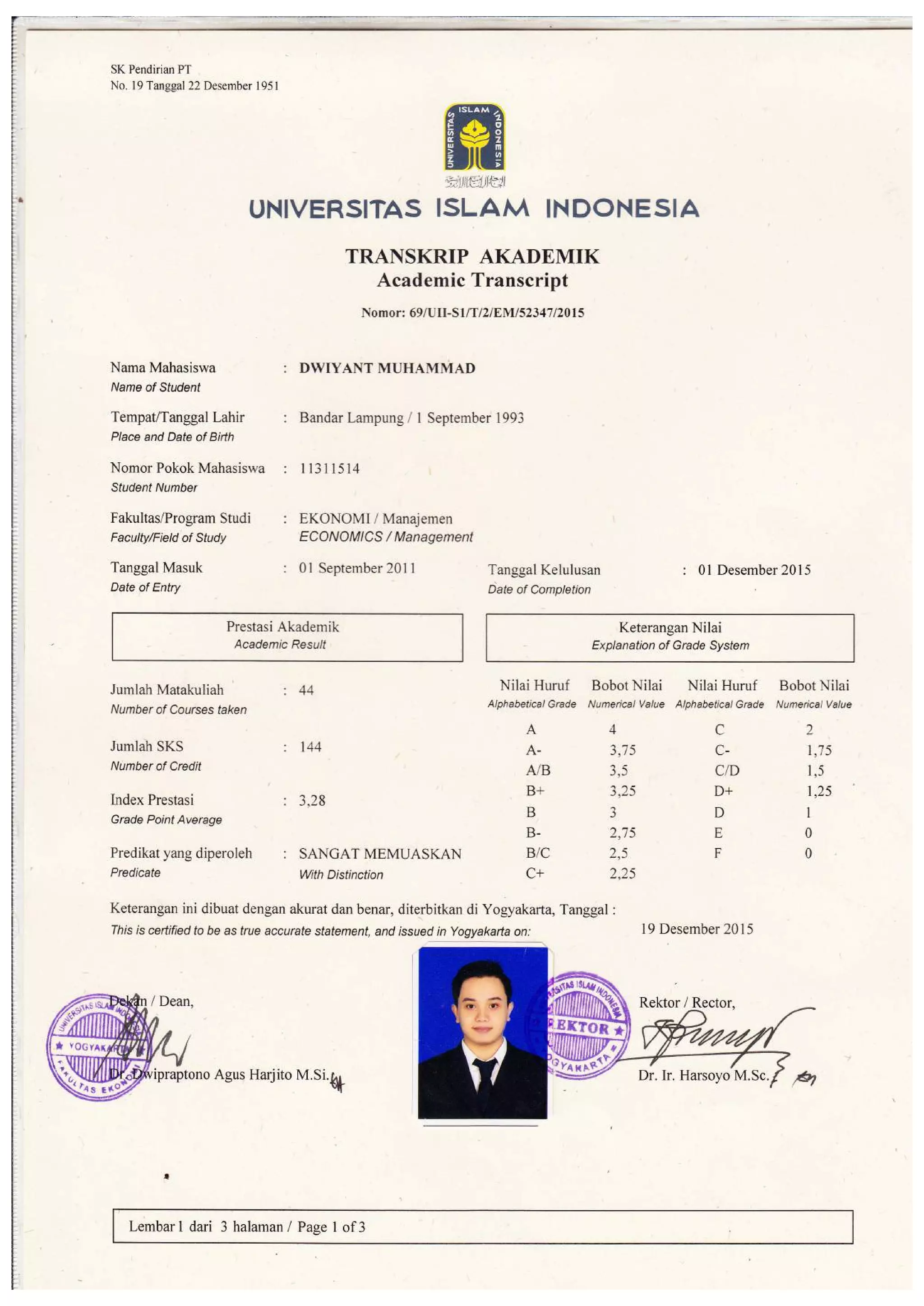 CV, Ijazah, Transkrip | PDF