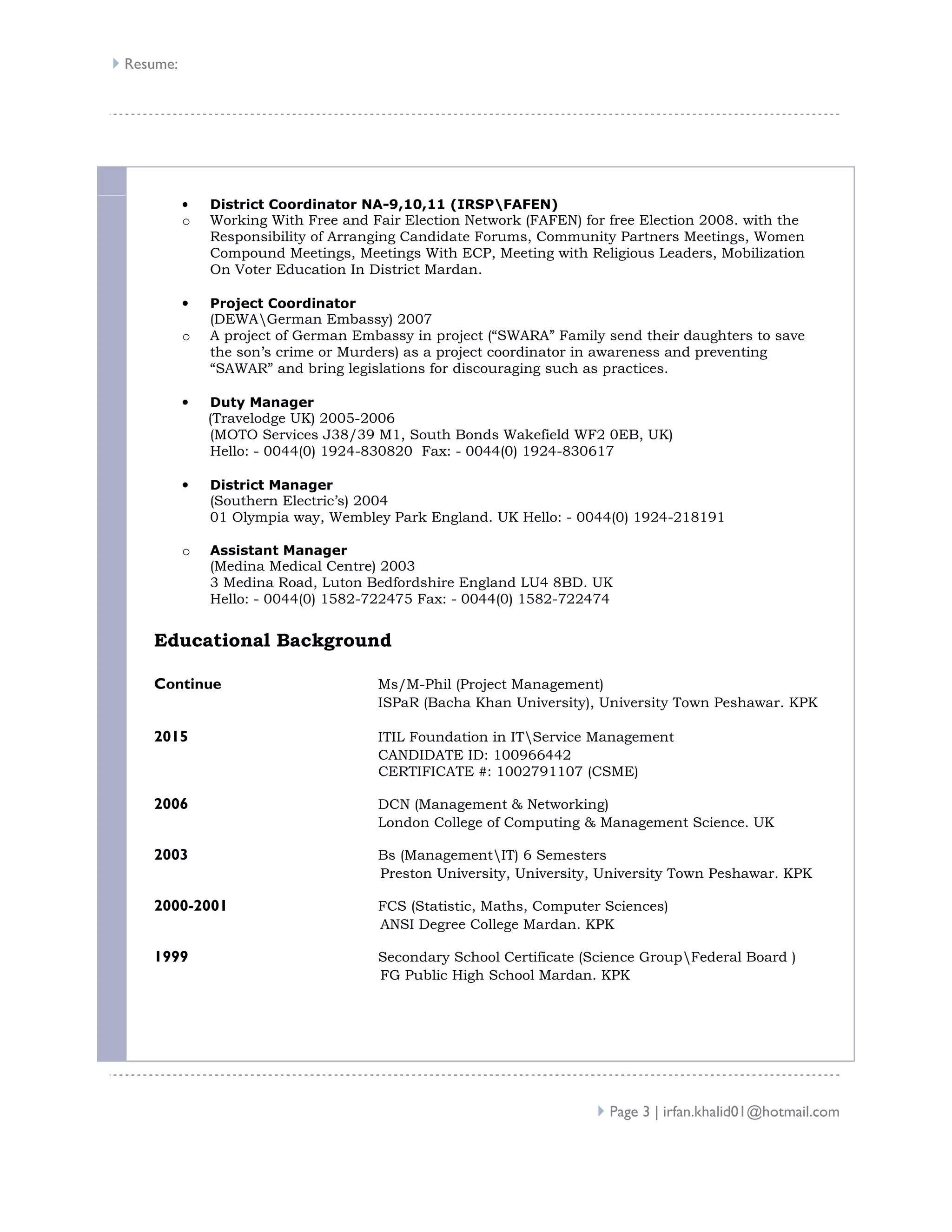Irfan Khalid-Resume | PDF