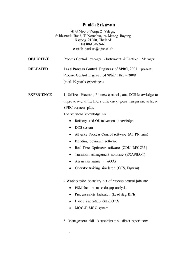 Panidaresumerev1 | PDF