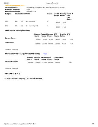 academictranscript | PDF