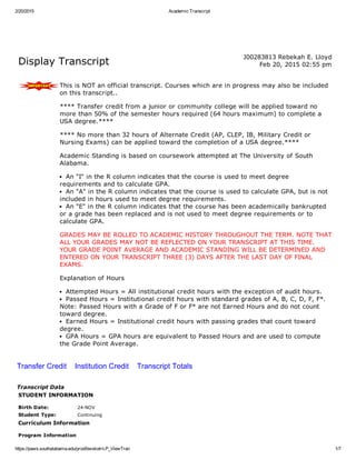 academictranscript | PDF