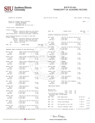 Bachelor's Degree Transcript | PDF