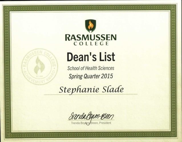 SSlade Dean list spring 2015 | PPT