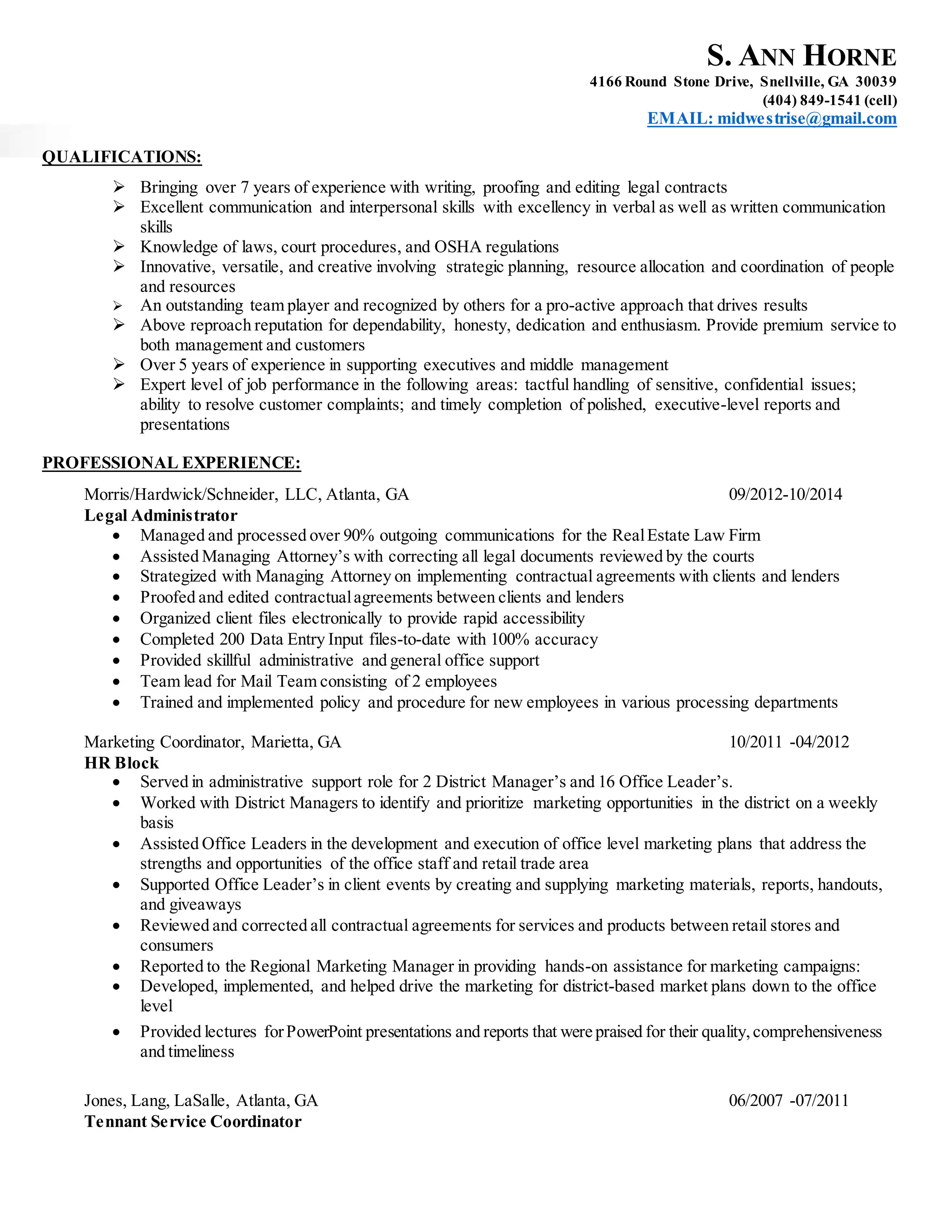 Contract Coordinator Resume | PDF