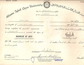 AIOU BA Degree | PDF