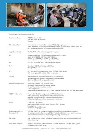 TFS_TFSCAM - BWV - Mobile Video Technology | PDF