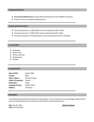 kuldeep_CV | PDF