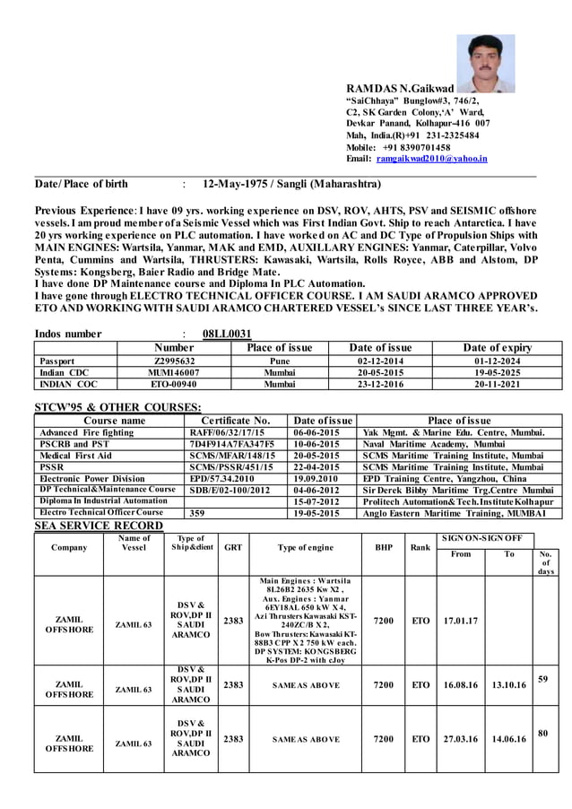 RAMDAS ETO CV Jan 2017 | PDF
