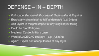 DC970 Presents: Defense in Depth | PPTX | Information and Network ...