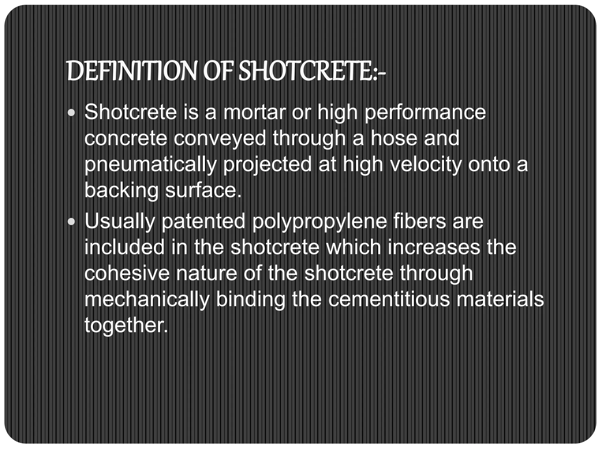SHOTCRETE TECHNOLOGY | PPTX