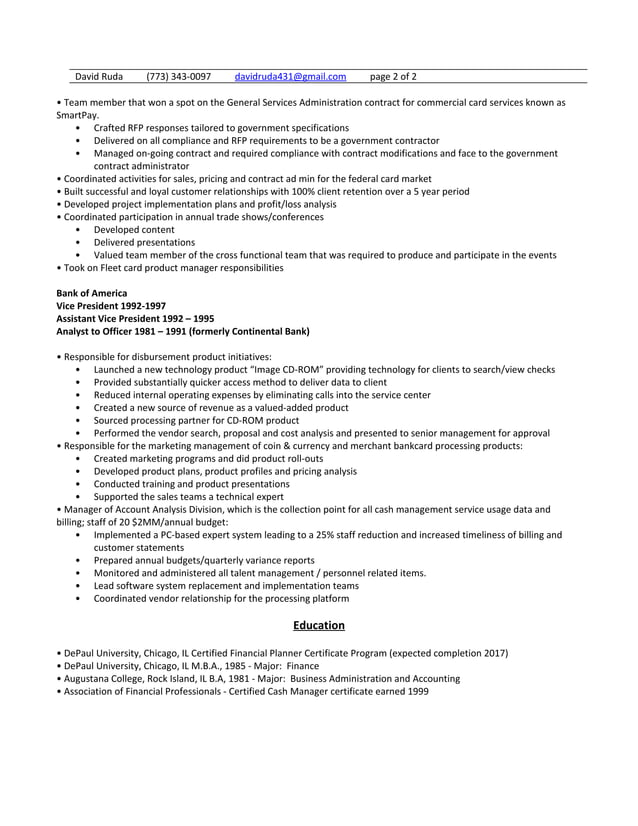 David Ruda Resume | PDF