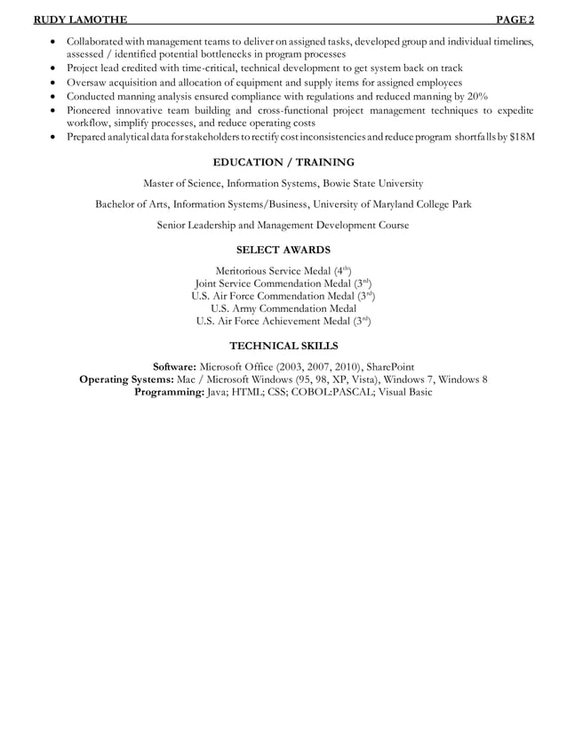 Rudy Lamothe Resume (linked) | DOCX