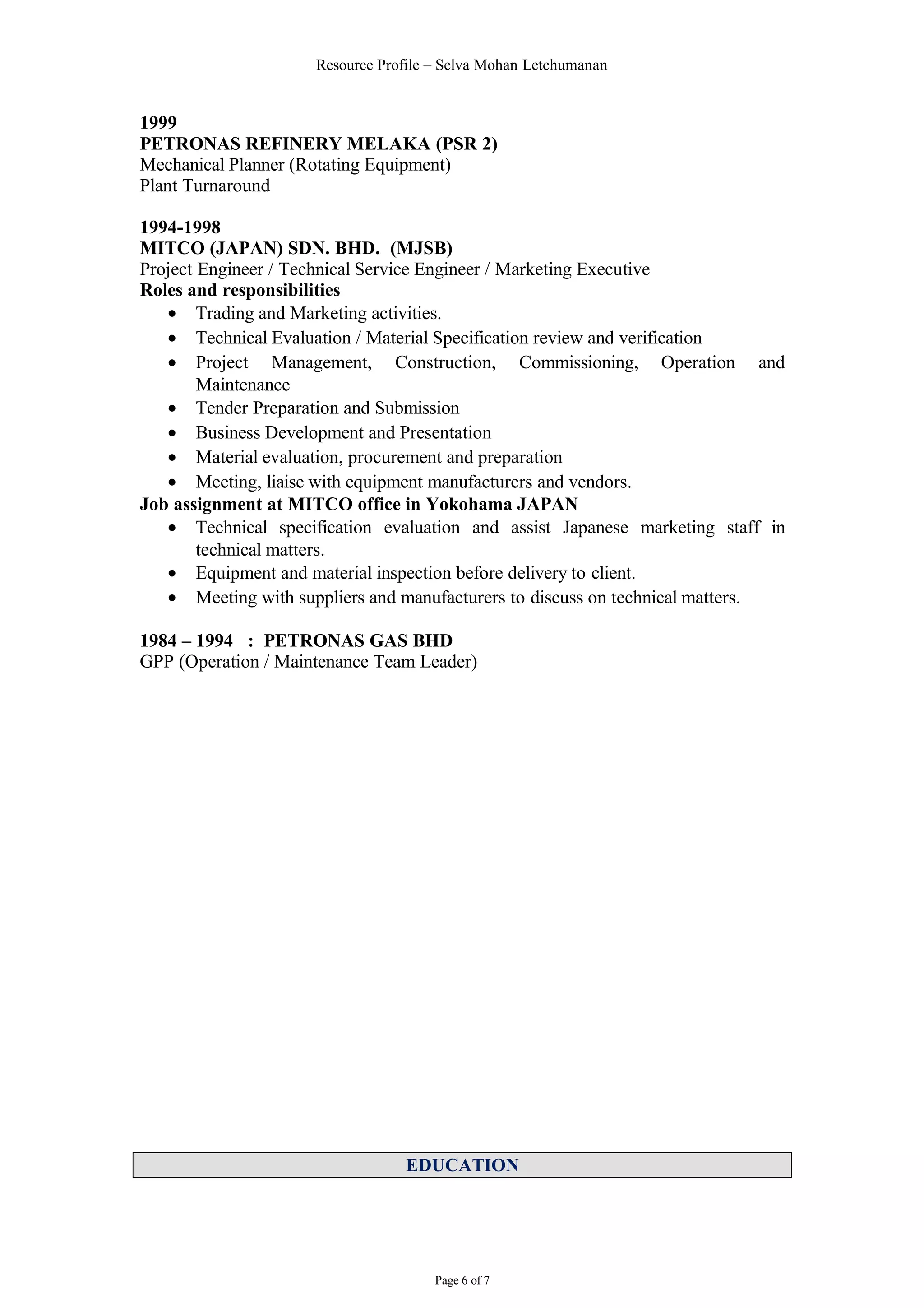 L. SELVA MOHAN (CV) | DOC