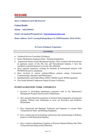 L. SELVA MOHAN (CV) | PDF