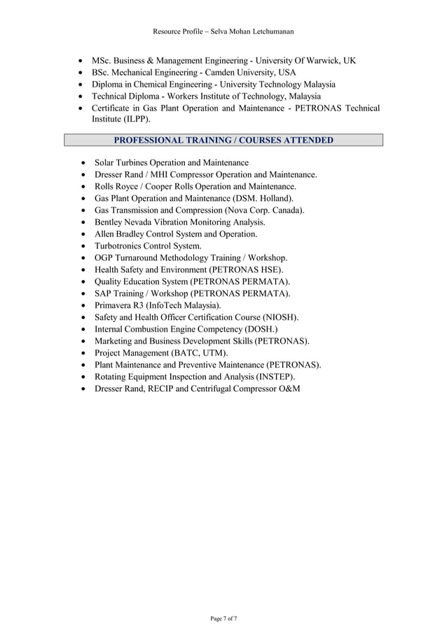 L. SELVA MOHAN (CV) | PDF