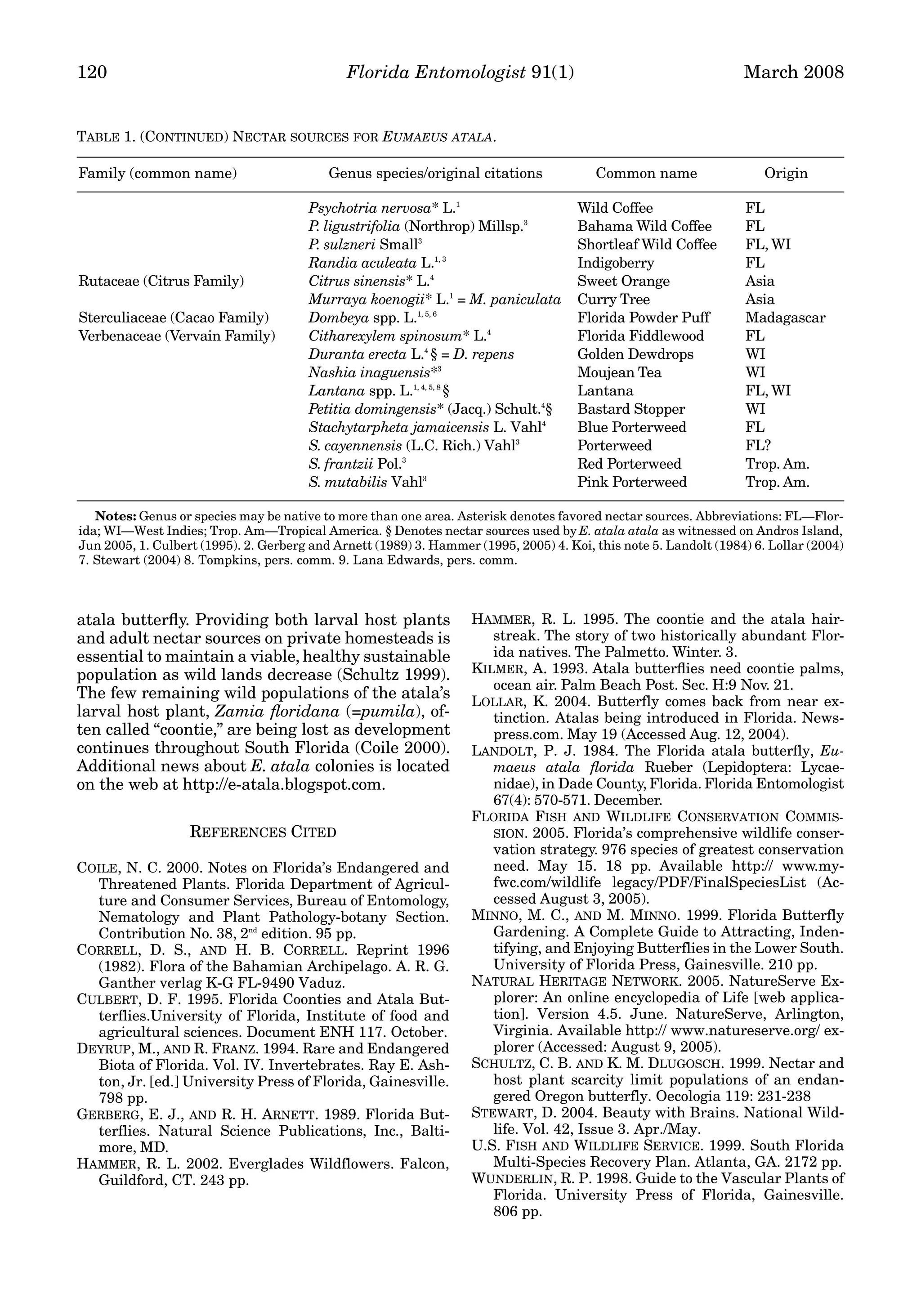 Koi_Nectar sources for E. atala | PDF