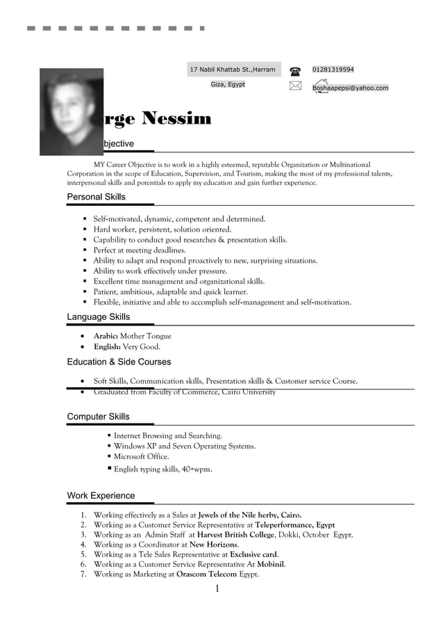 George's CV | DOC | Career Planning | Careers