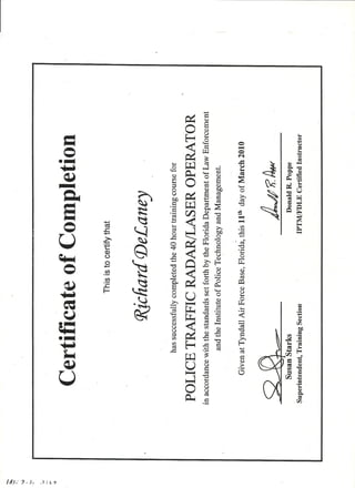 Radar Traffic Cert | PDF
